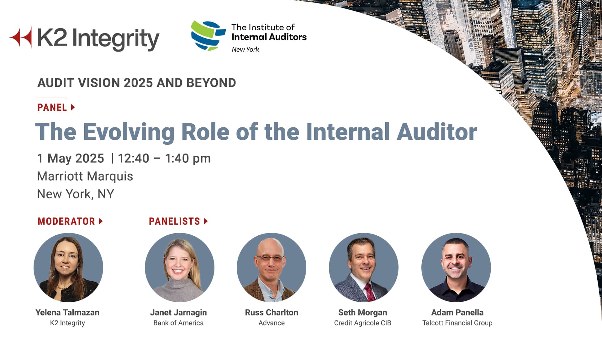 K2 Integrity To Sponsor IIA New York 2025 Audit Conference: Audit Vision 2025 And Beyond - K2 ...